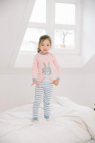 VAENAIT BABY Kids Girls Sleepwear Pajama 2pcs Set Pink Bunny 3T/M