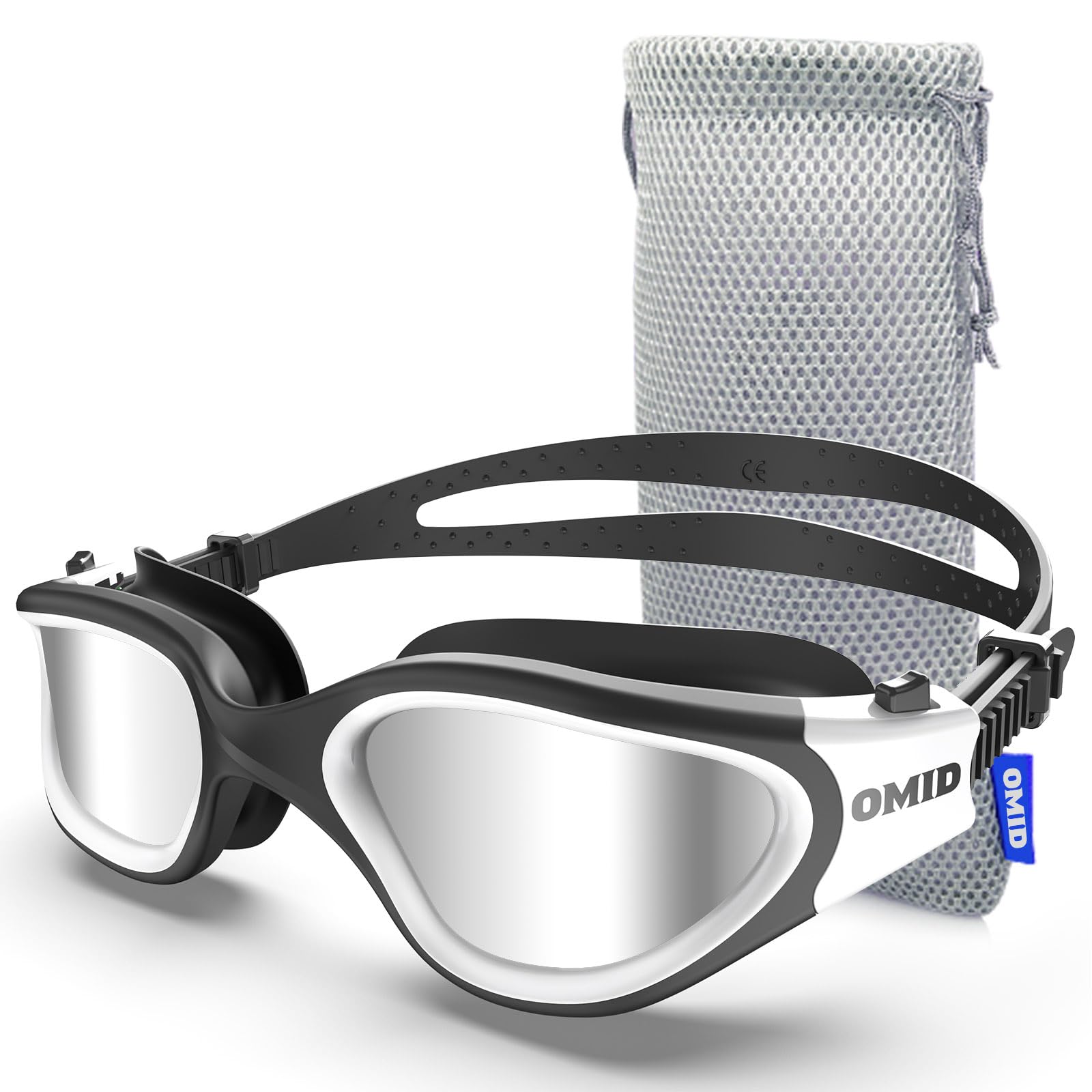 OMID Swim Goggles, P2 Polarized Swimming Goggles for Men Anti-fog Goggles Swimming for Adult Women