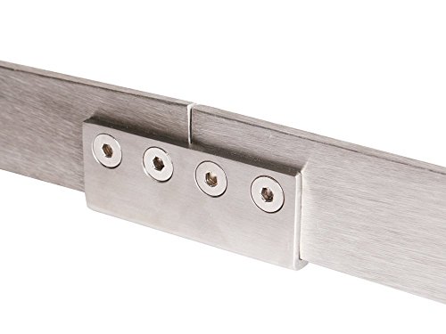 ZEKOO 5 FT- 8 FT Modern Stainless Steel Sliding Barn Door Hardware Kit Rail Track Set Fit Single Door (8 FT Single Door kit)