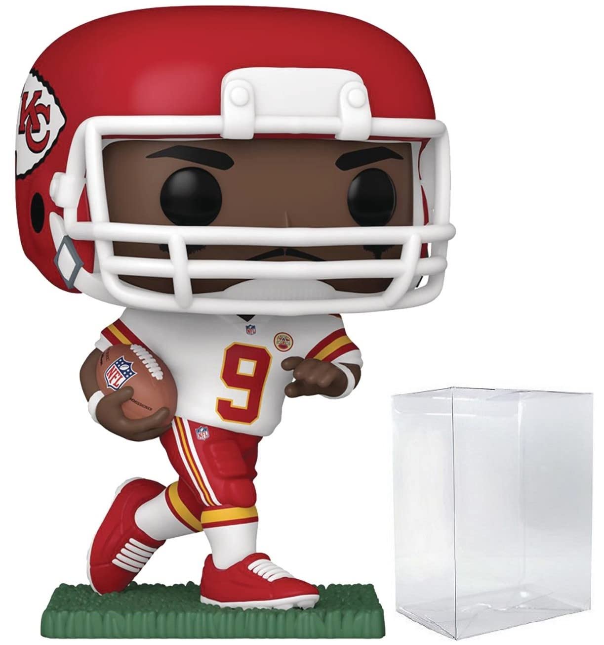 POP Football: Chiefs - Juju Smith-Schuster (Away Jersey) Funko Vinyl Figure (Bundled with Compatible Box Protector Case), Multicolor, 3.75 inches