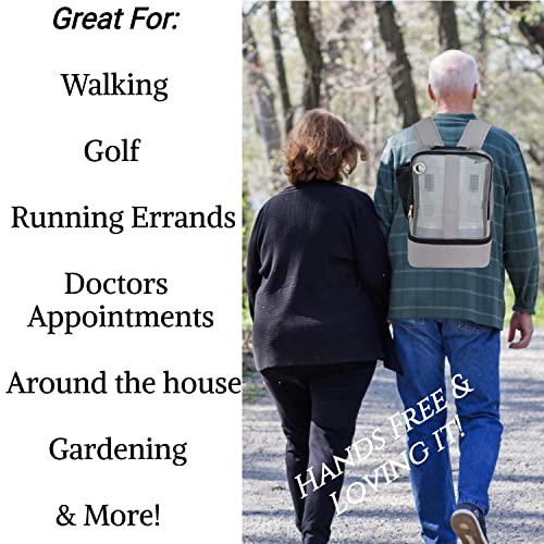 O2TOTES USA Mesh Backpack for Oxygen Concentrator Fits: Inogen One G3, Inogen One G5, Caire Freestyle Comfort, Respironics SimplyGo Mini (Fits: Respironics SimplyGo Mini & Caire Freestyle)