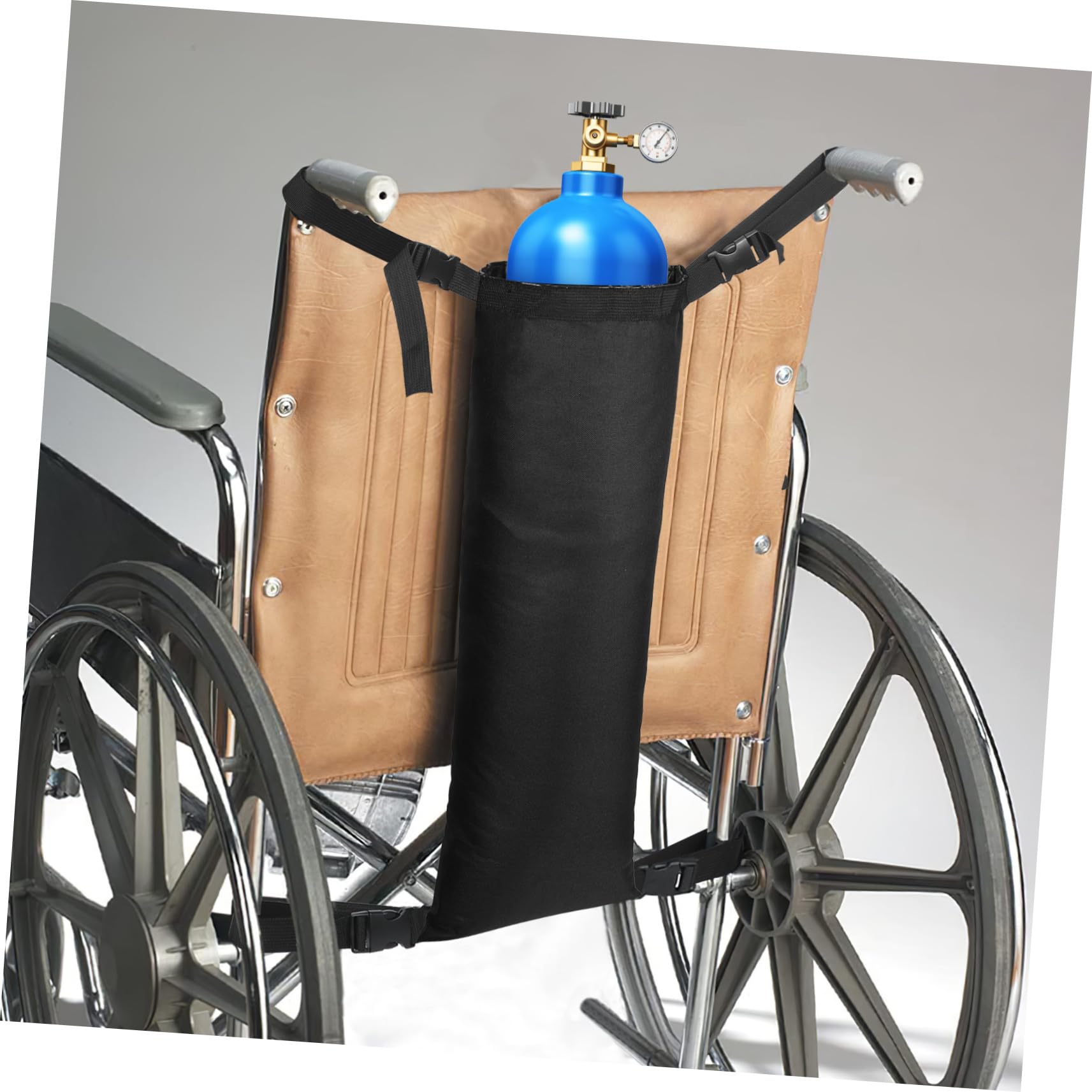 Oxygen Cylinder Pannier Bag Storage Bag Buggy Bag Buckle Oxygen Tank Pouch Wheelchair Storage Pouch Oxygen Trolley Pouch Scuba Tank Holder Travel Oxford Cloth Bag
