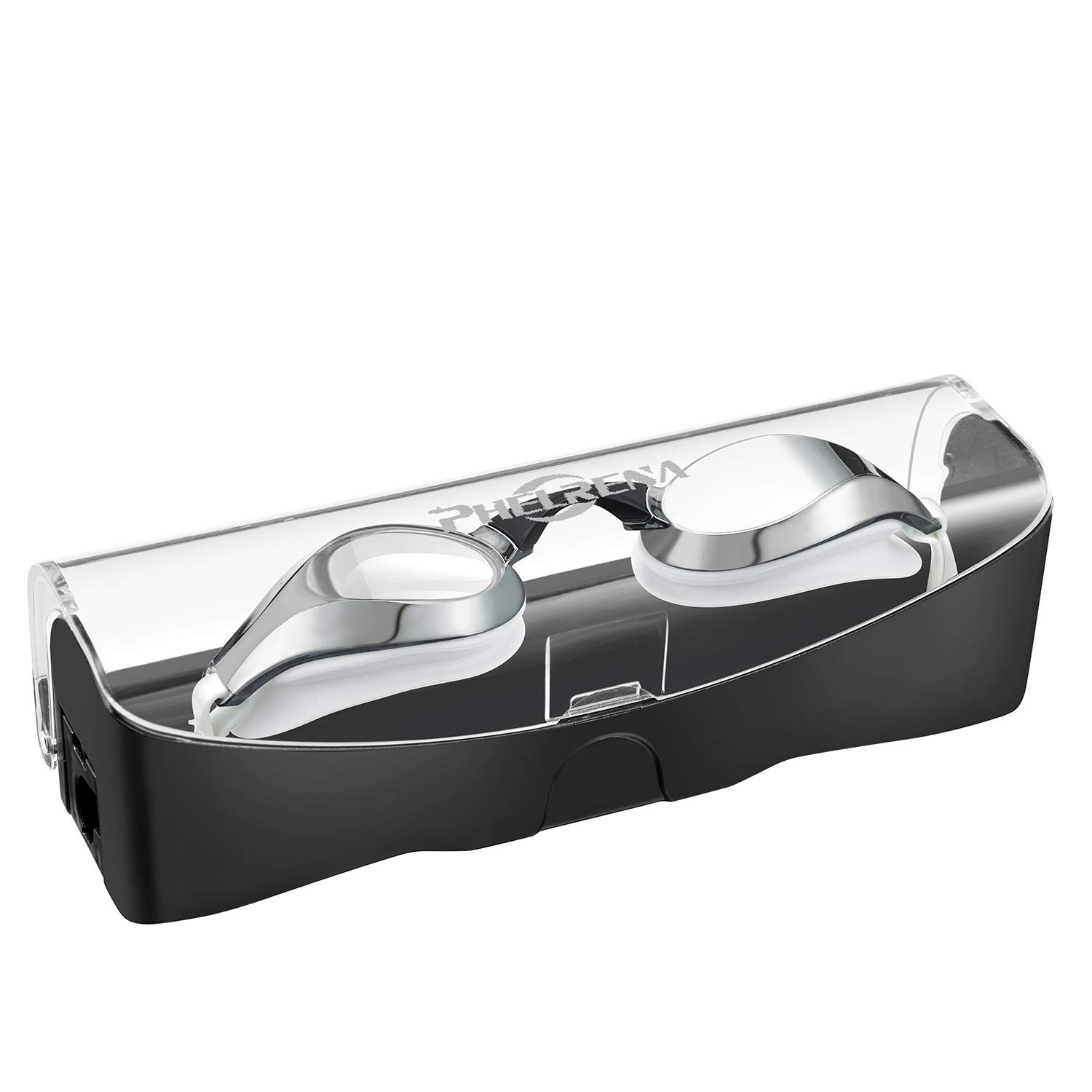 PHELRENA Swimming Goggles, with Scale Head Strap Swim Goggles, Clear Vision Anti Fog & Glare No Leaking for Adult Kids