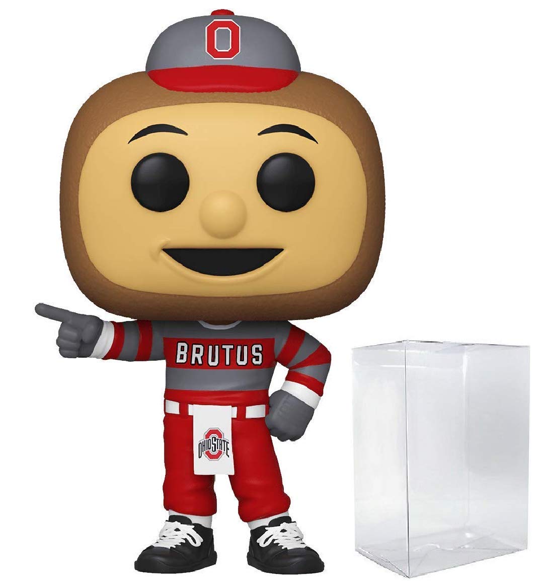 Funko Pop! College Mascots: Ohio State - Brutus Buckeye Vinyl Figure (Bundled with Compatible Pop Box Protector Case), Multicolored, 3.75 inches
