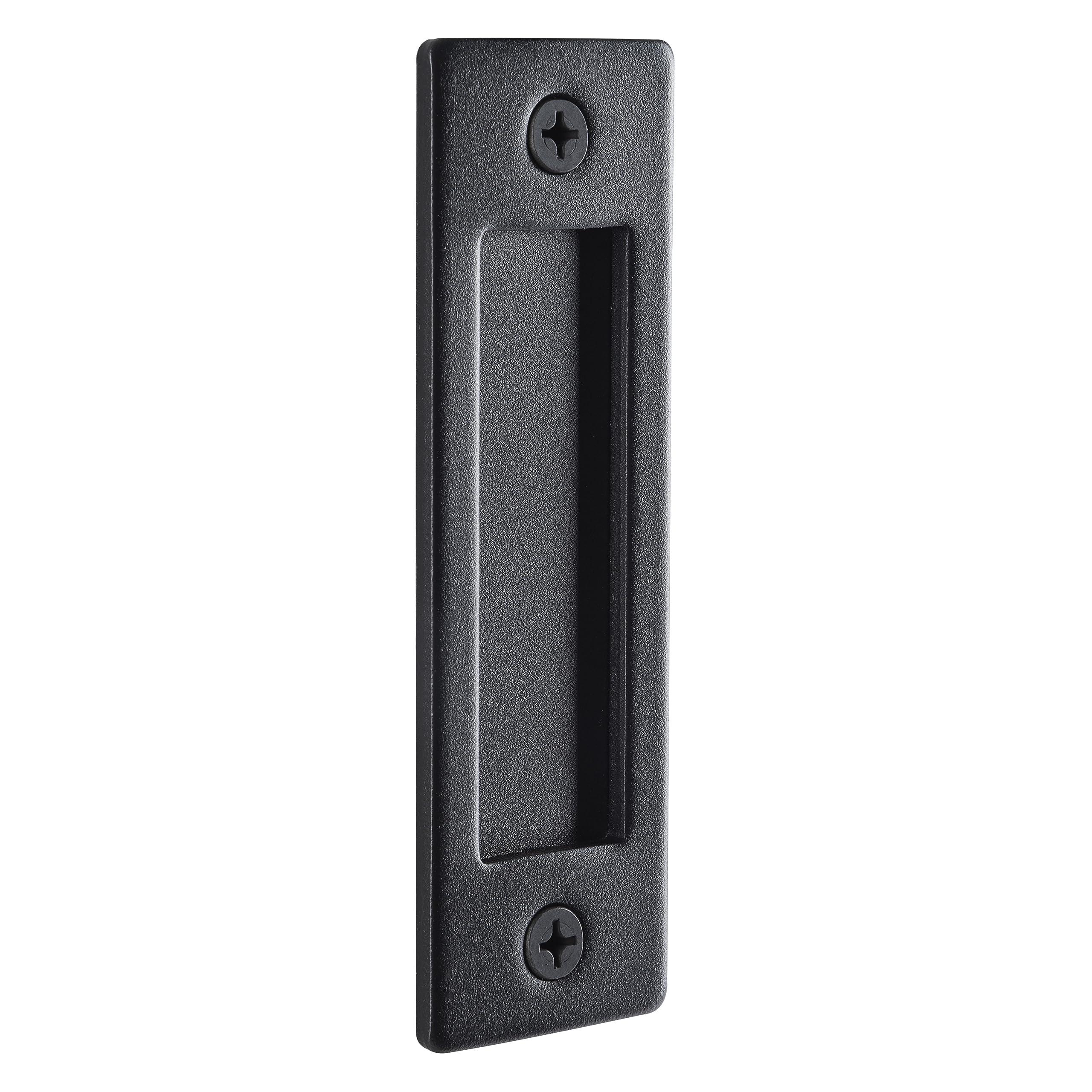 Wright Products Sliding Flush Barn Door Handle Set, Matte Black, 1 Pack - Mounting Hardware Included