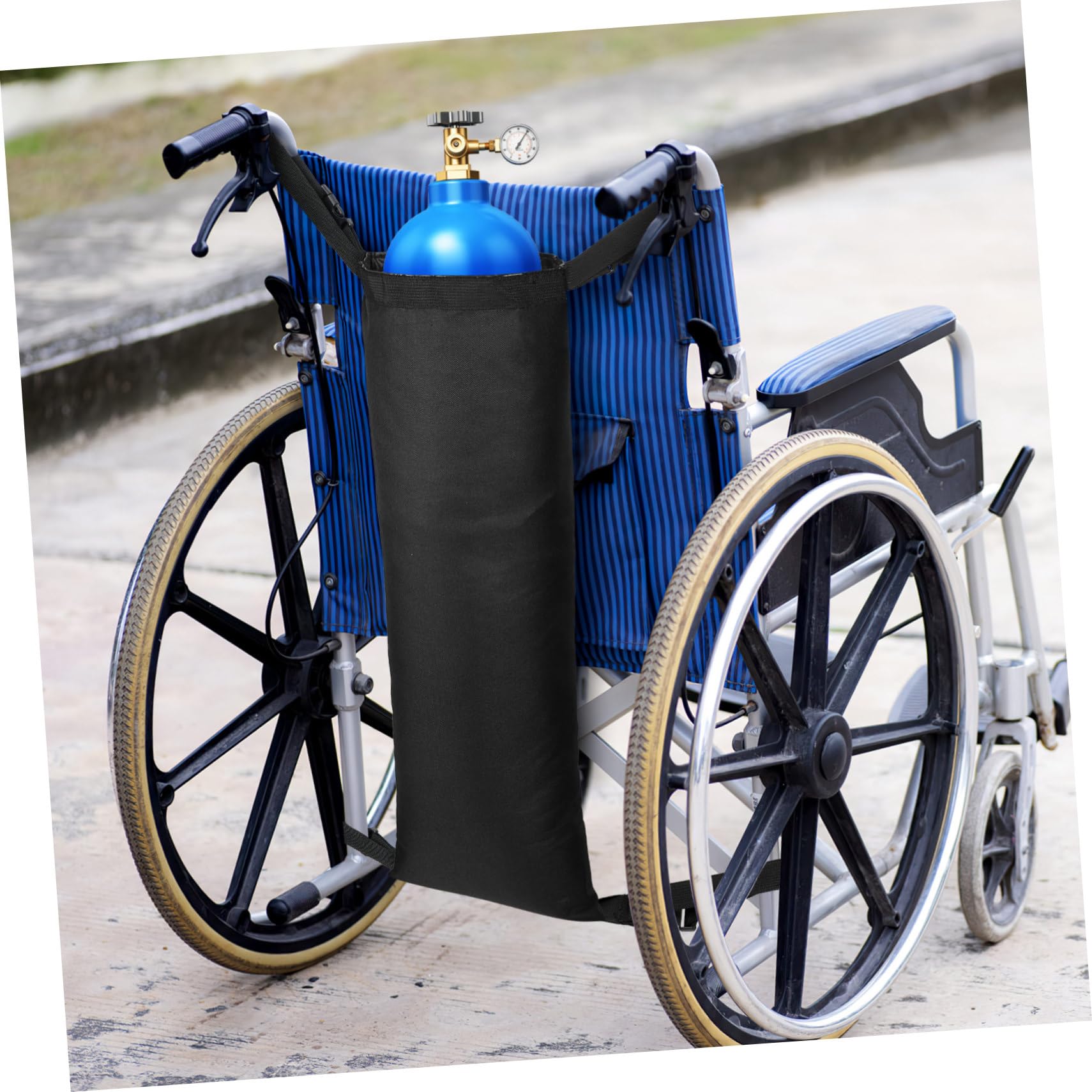Oxygen Cylinder Pannier Bag Storage Bag Buggy Bag Buckle Oxygen Tank Pouch Wheelchair Storage Pouch Oxygen Trolley Pouch Scuba Tank Holder Travel Oxford Cloth Bag