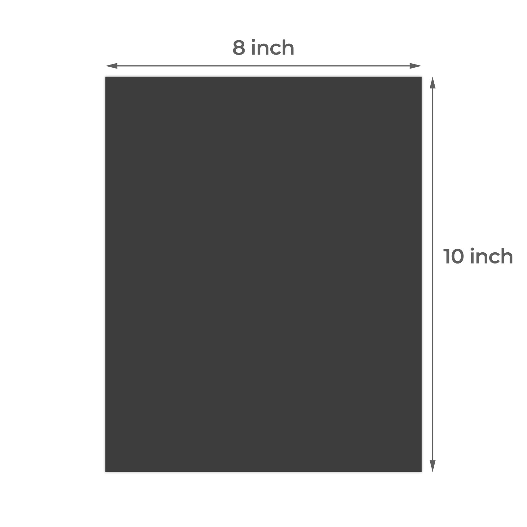Frametory, 8x10 Black Uncut Picture Mat Boards, Backing Boards for Frames, Photos, Crafts - Pack of 12