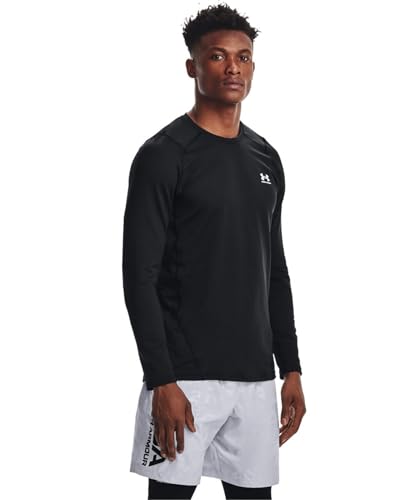 Under Armour Men's ColdGear Armour Fitted Crew, Black (001)/White, X-Large