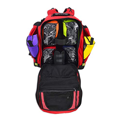 Lightning X TacMed ALS Oxygen Trauma Backpack w/Modular Pouch System - RED