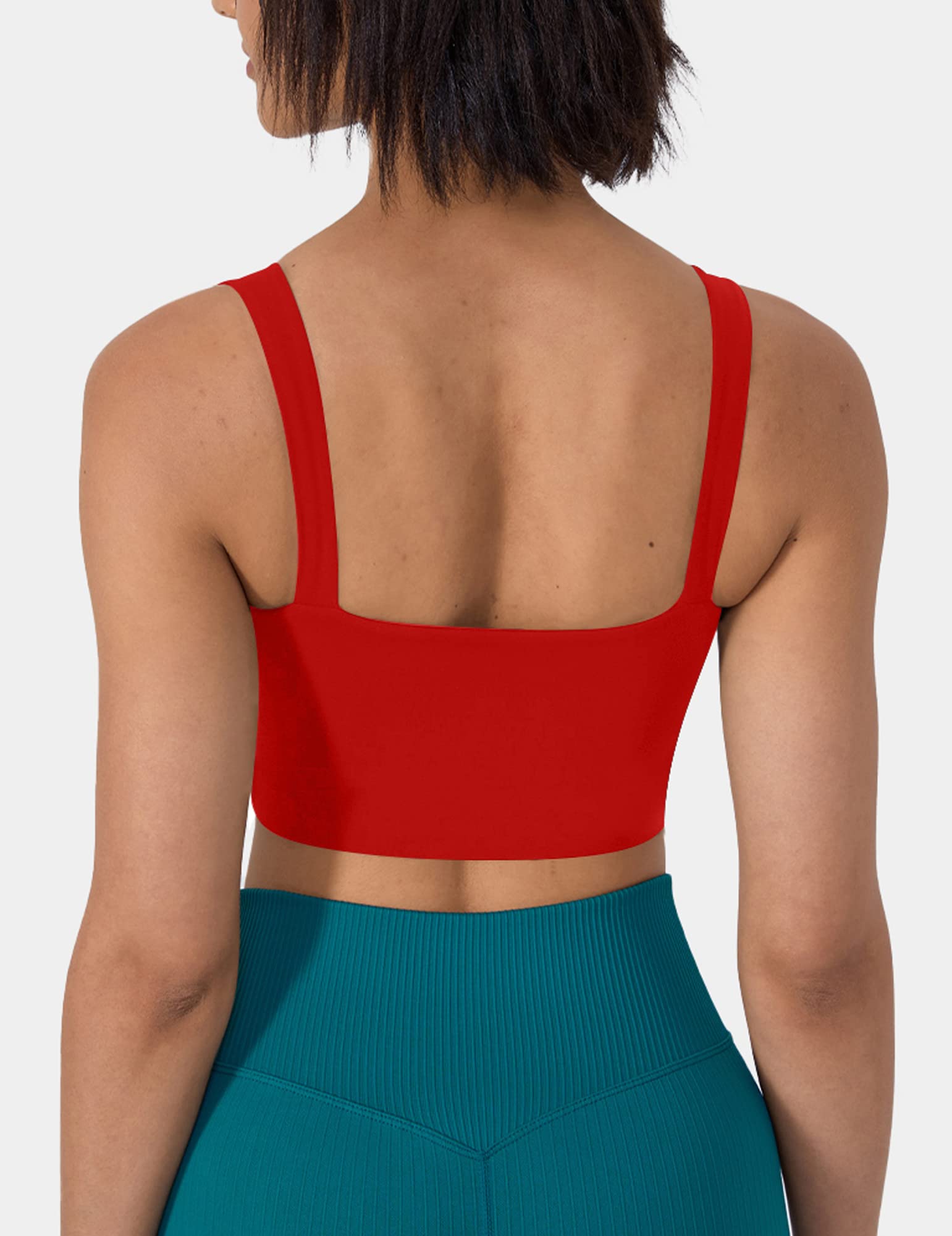 cailami Women's Sexy Sleeveless Deep V Neck Cropped Tank Tops Front Knot Twist Crop Top,Small, Red