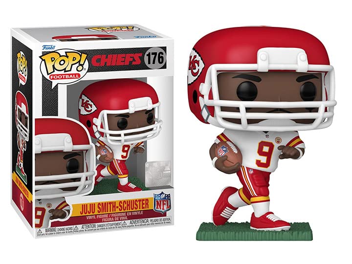 POP Football: Chiefs - Juju Smith-Schuster (Away Jersey) Funko Vinyl Figure (Bundled with Compatible Box Protector Case), Multicolor, 3.75 inches