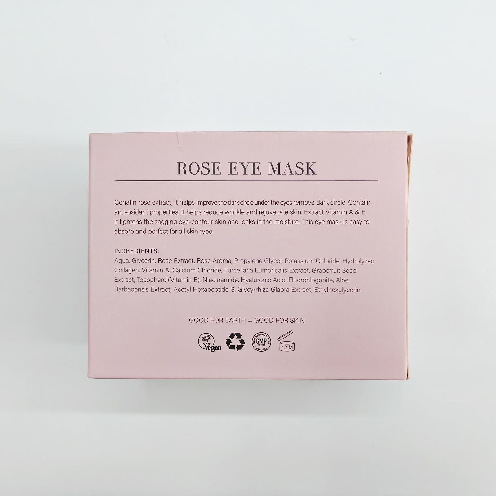 PEAUAMIE Under Eye Patchs Rose Eye Mask for Dark Circles and Puffiness Wrinkle Eye Bags 30 Pairs