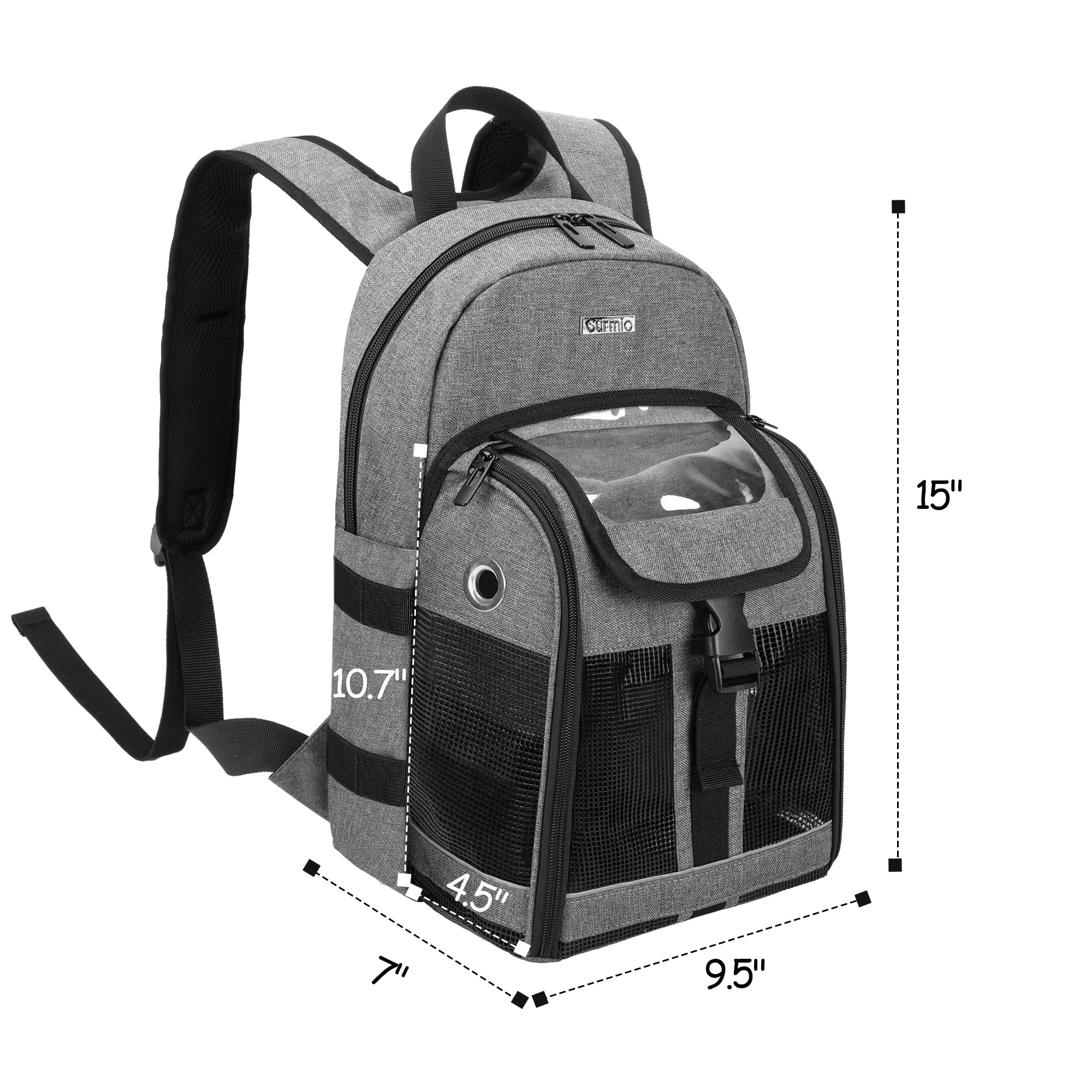 CURMIO Portable Oxygen Concentrator Backpack, POC Carrying Bag Compatible for Inogen, OxyGo and Caire Units, Bag Only, Gray (Patent Pending)