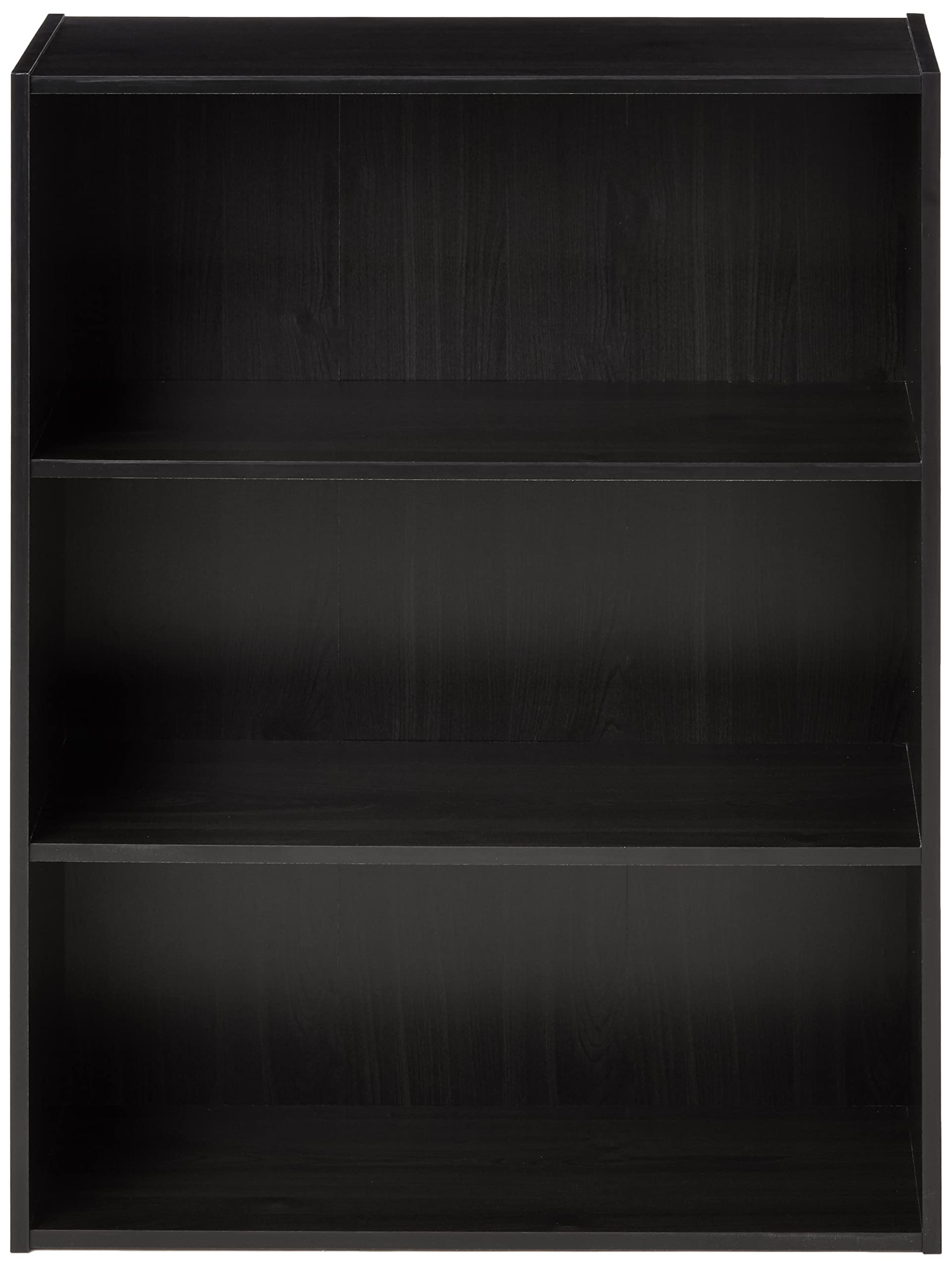 Furinno Jaya Simple Home 3-Tier Adjustable Shelf Bookcase, Black Pasir 3-Tier Open Shelf Bookcase, Espresso