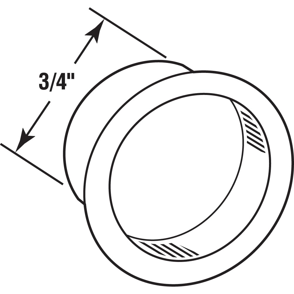 Prime-Line N 6893 By-Pass Door Finger Pull, 5/16 In. x 3/4 In., Stamped Steel, Nickel Plated Finish (4 Pack)