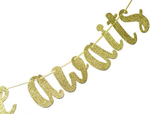 Firefairy Adventure Awaits Gold Glitter Banner , Graduation Banner , College Graduation High School Graduation Grad Banner