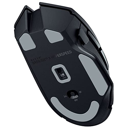 Razer Basilisk V3 X HyperSpeed Wireless Gaming Mouse: Up to 285 Hr Battery - 18K Optical Sensor - Mechanical Switches - Chroma RGB - 9 Programmable Controls - Black