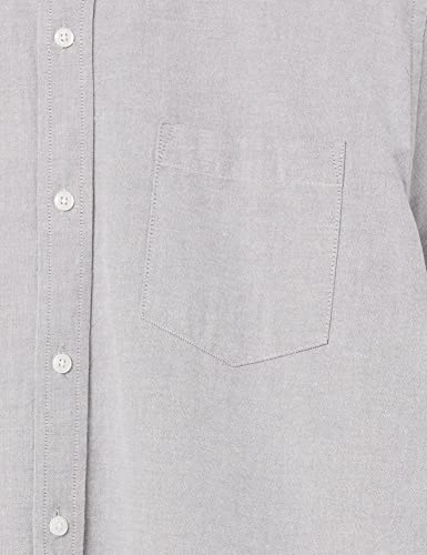Amazon Essentials Oxford Shirts for Men - Regular-Fit, Short-Sleeve, Grey, X-Large