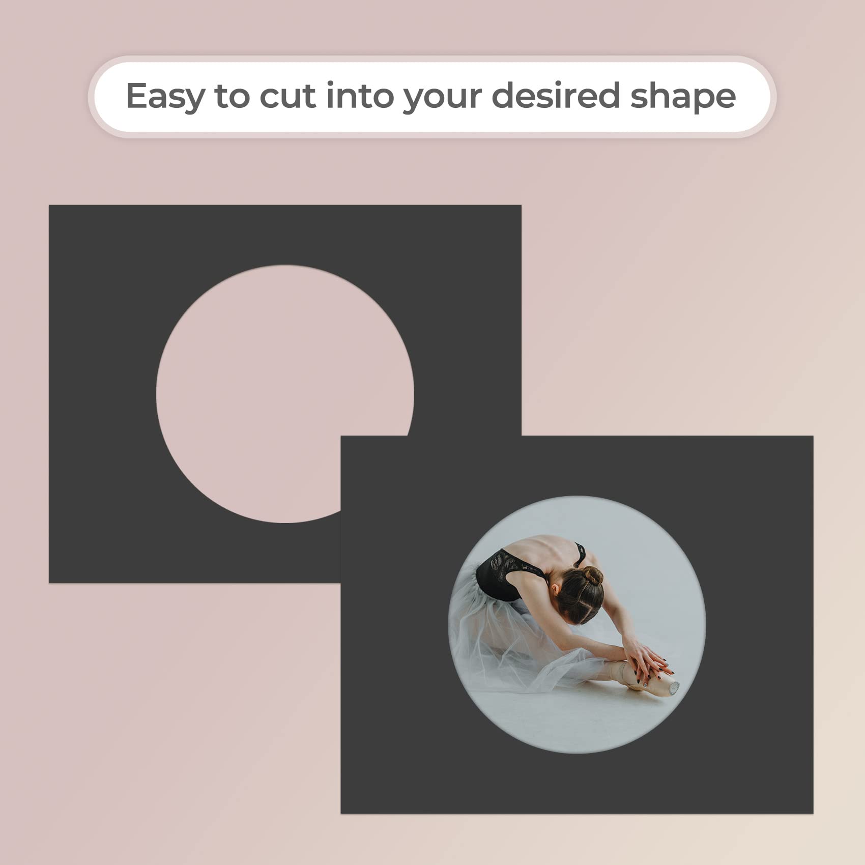 Frametory, 8x10 Black Uncut Picture Mat Boards, Backing Boards for Frames, Photos, Crafts - Pack of 12