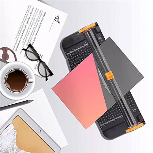 Paper Cutter-12 inch Paper slicerA4 with Automatic Safety Guard and Side Ruler, 1 Free Replacement Blade for Paper Cutter, Suitable for Cutting Craft Paper、 Card Coupons 、Photos