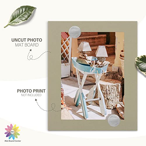 Mat Board Center, 10 Pack 8x10 Picture Backing Boards, Middle Grey Uncut Matt Boards, Ideal for Pictures/Prints/Frames/Arts