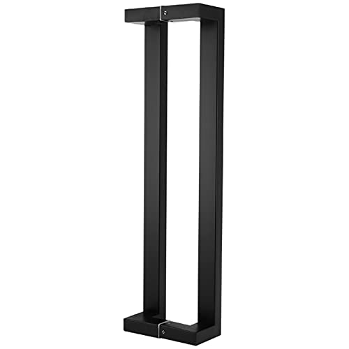 Klauer Barn Door Handle Gate Hardware Black Stainless Steel Double Curved Square Tube Glass Door Push-Pull Door Handle Wooden Door Barn Door Sliding 5 Lengths (Size : 425×400mm) (Size : 425x400mm)