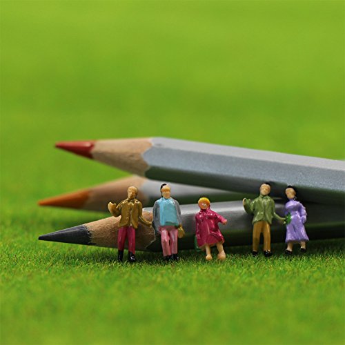 P150W 100pcs 1:160 Painted Figures N Scale Standing People Assorted Poses Model Trains
