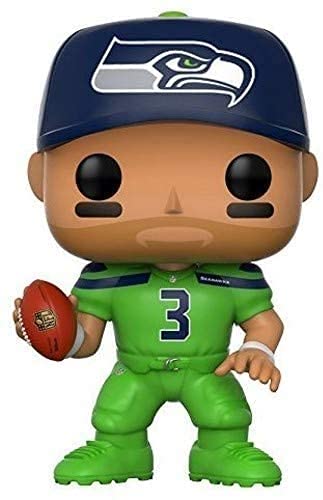 Funko Pop NFL: Seattle Seahawks Russell Wilson (Color Rush) #57 Vinyl Figure (Bundled with Pop Protector)