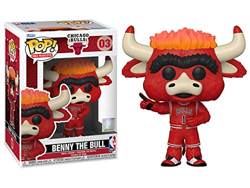 POP NBA Mascots: Chicago - Benny The Bull Funko Pop! Vinyl Figure (Bundled with Compatible Pop Box Protector Case), Multicolored, 3.75 inches