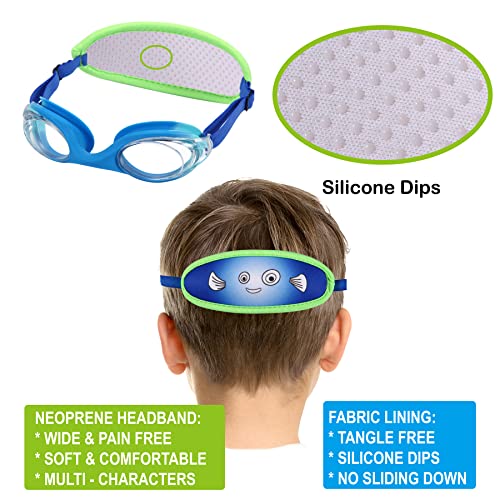 RUIGAO Kids Goggles for Swimming 4-7, Toddler Swim Goggles No Tangle, Blue Goggles for Boyss, Swimming Goggles with Elastic Strap & Pain Free Head Band
