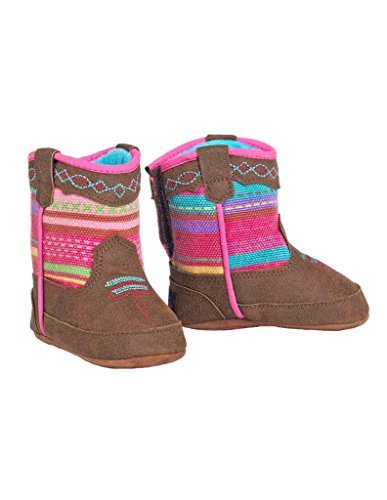 M&F Western Kids Baby Girl's Camilla Bucker (Infant/Toddler) Medium Brown Distressed 3 Infant M