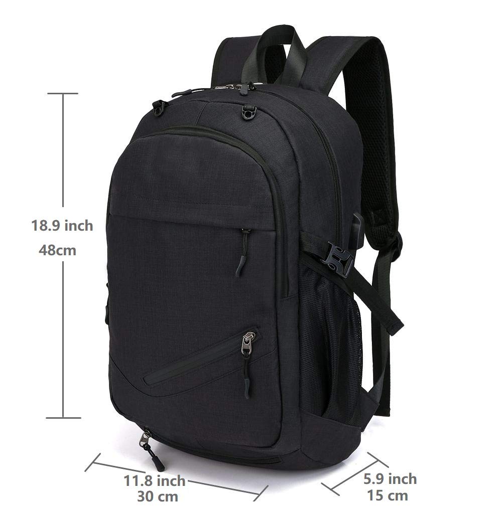 adorence Basketball Backpack with Ball Compartment(Ball Net, Water Resist) Soccer Bag/Volleyball Backpack- Black