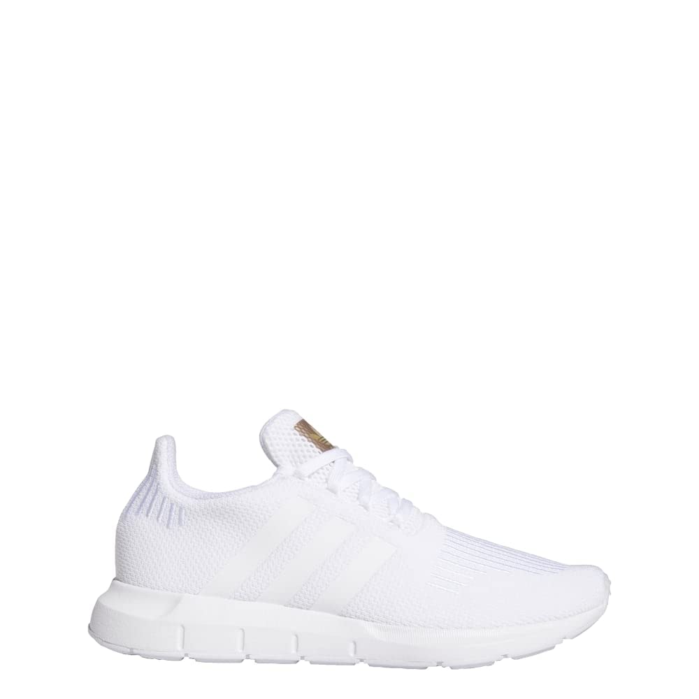 adidas Women's Swift Run Shoes, White/White/Copper Metallic, 6