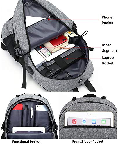 adorence Basketball Backpack with Ball Compartment(Ball Net, Water Resist) Soccer Bag/Volleyball Backpack- Black