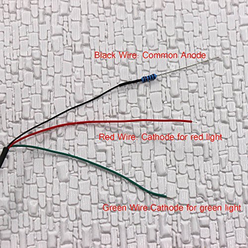 JTD873GR 3PCS Model Railroad Train Signals 2-Lights Block Signal HO Scale 12V Green-Red Traffic Lights for Train Layout New