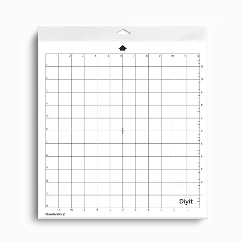 Diyit StandardGrip Cutting Mat for Silhouette Cameo 4/3/2/1 (3 PCS, 12x12)-Gridded Cutting Mat Perfect for Silhouette Cameo