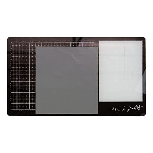Ranger Ink Bundle Tim Holtz Tonic Media Grip Mat Set of 3 4633e3x, gray, 10.5x12