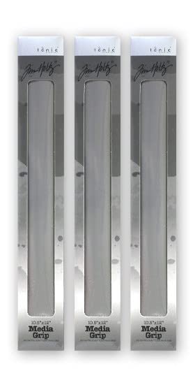 Ranger Ink Bundle Tim Holtz Tonic Media Grip Mat Set of 3 4633e3x, gray, 10.5x12