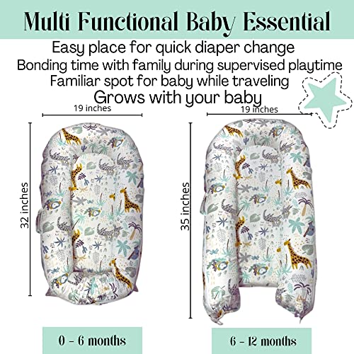 Newborn Baby Nest Portable Infant Lounger Replacement Cover ONLY, Hypoallergenic, Premium, Fits Dockatot Deluxe