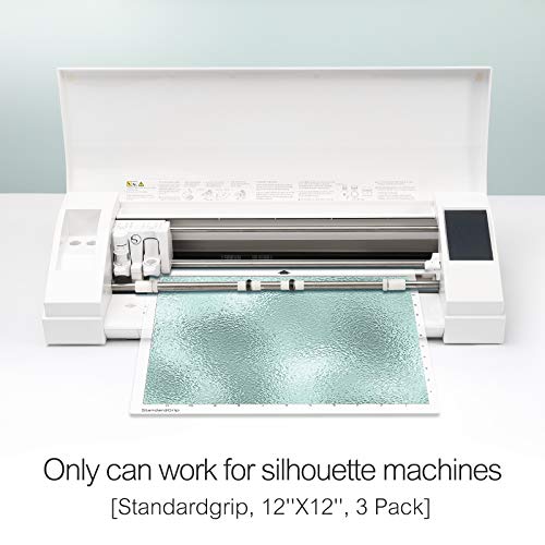Diyit StandardGrip Cutting Mat for Silhouette Cameo 4/3/2/1 (3 PCS, 12x12)-Gridded Cutting Mat Perfect for Silhouette Cameo