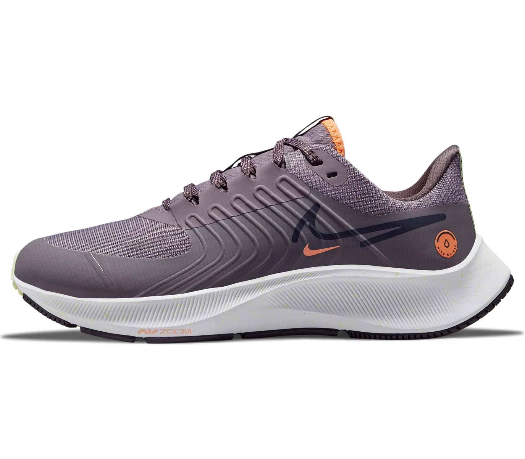 Nike Women's Pegasus 38 Shield Running Shoes, Purple Smoke/Cave Purple, 12