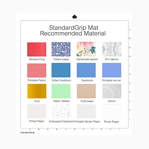 Diyit StandardGrip Cutting Mat for Silhouette Cameo 4/3/2/1 (3 PCS, 12x12)-Gridded Cutting Mat Perfect for Silhouette Cameo