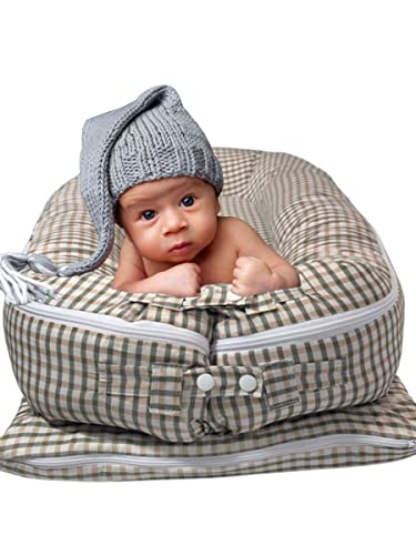 Newborn Baby Nest Portable Infant Lounger Replacement Cover ONLY, Hypoallergenic, Premium, Fits Dockatot Deluxe