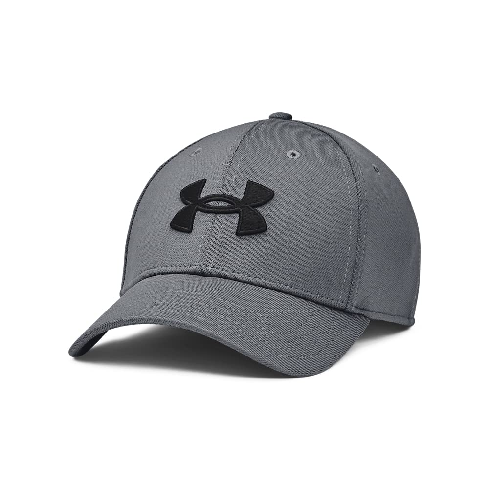 Under Armour Men's Blitzing Cap Stretch Fit, (012) Pitch Gray / / Black, Medium/Large