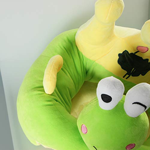 Blublu Park Baby Sofa Chair Soft Plush Cartoon Animals Baby Support Chairs Learning to Sitting Up Plush Shell Chairs, Green Frog
