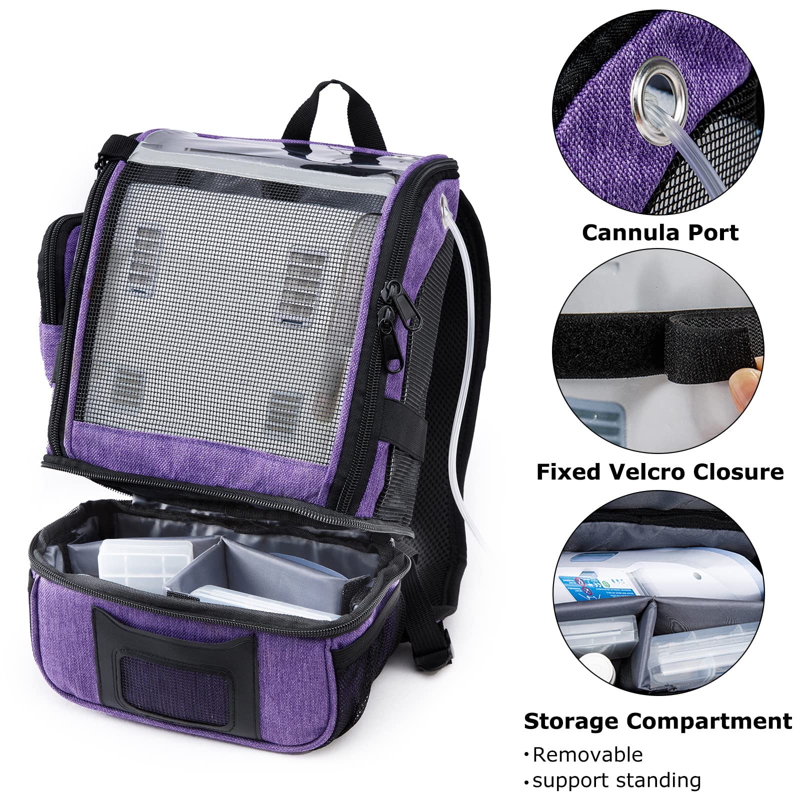 BAGSFY Oxygen Concentrator Backpack for Inogen One G5, G3, Rove 6, Lightweight Machine Carrying Bag for Inogen One G5 Accessories and Battery.