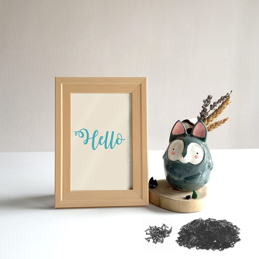 160 Pieces Frame Picture Turn Button Frame Hardware Backing Clips and 160 Pieces Screws for Hanging Drawing Picture Art Photo (Black)