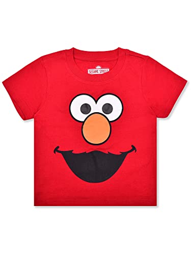 Sesame Street Boys’ Tee and Short Set for Infant and Toddler – Red/Blue