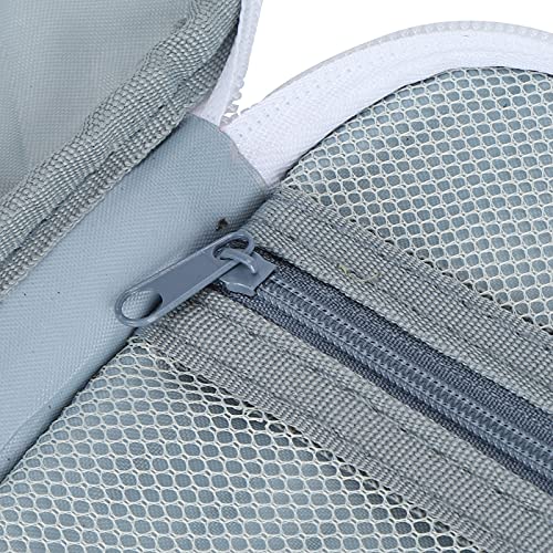 MIWEITOO Knitting Tools Storage Case Double Layer Crochet Hook Zipper Bag with Mesh Pockets, Portable Knitting Tote Basket Yarn Bags Large Craft Supplies Bag