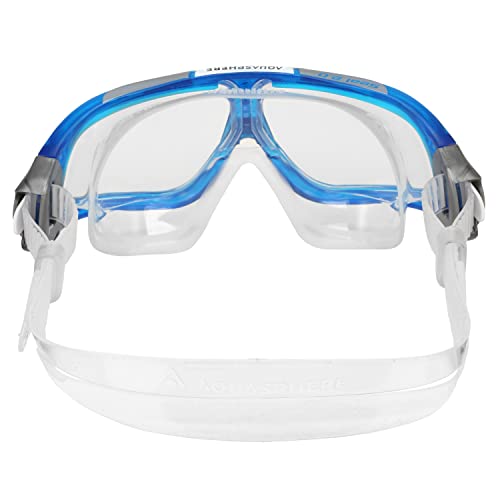 Aqua Sphere Seal 2.0 Swim Goggles - Comfortable Leak Resistant Seal, Distortion Free Vision| Unisex Adult, Clear Lens, Light Blue/White Frame, One Size, MS5074109LC
